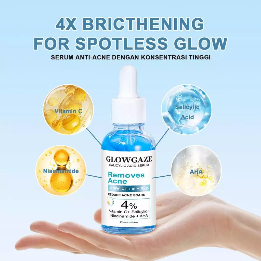【BUY 1 TAKE 2】GLOWGAZE Emergency Acne Kit 2-in-1 Salicylic Acid Essence ...