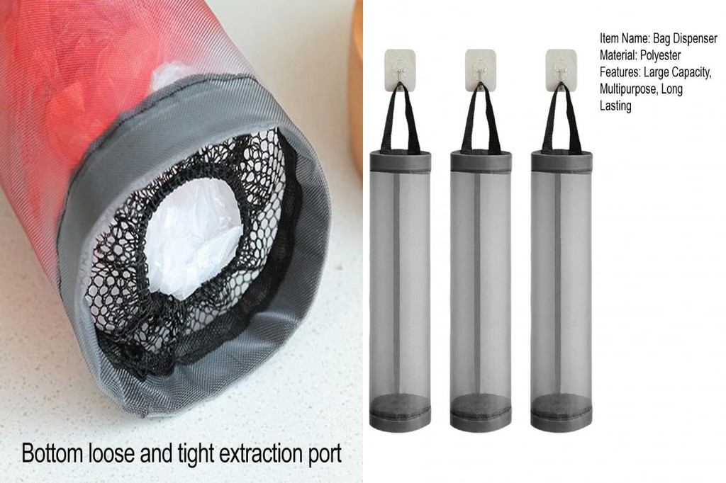 DA* Space-saving Plastic Bag Rack Plastic Bag Storage Rack Wall Mount ...