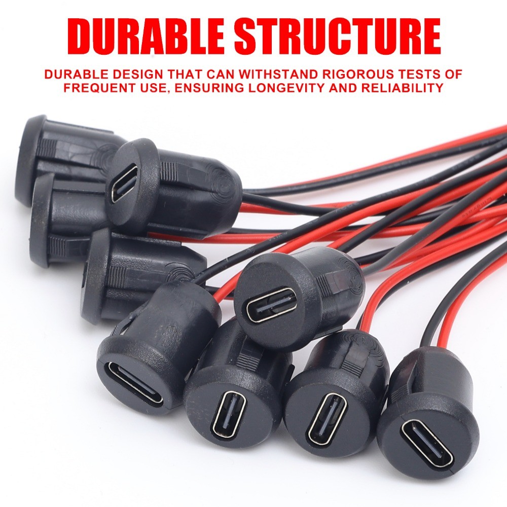 Universal 5V 3A Type-C Female 2Pin Fast Charging Connector Waterproof ...