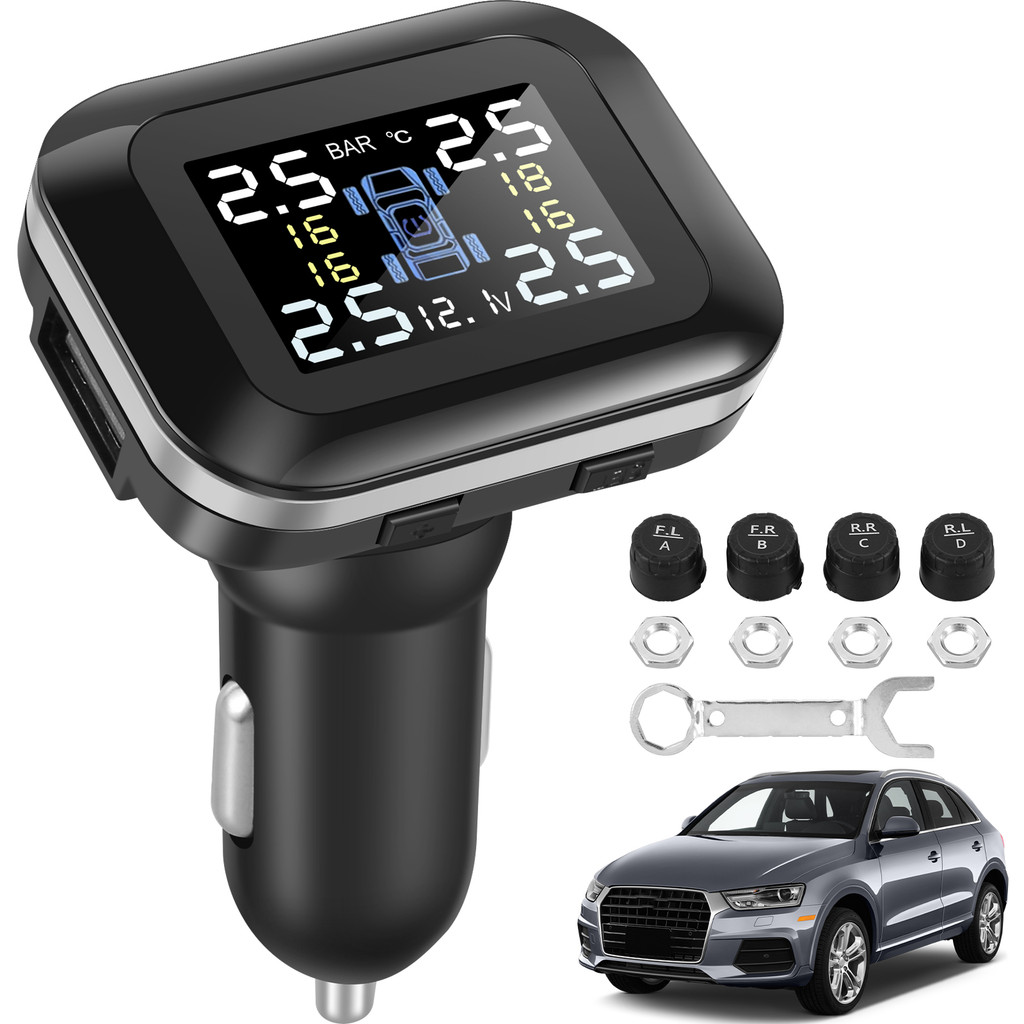 Auto Tire Pressure Digital Meter – Wireless TPMS Diagnostic Tool, Real ...
