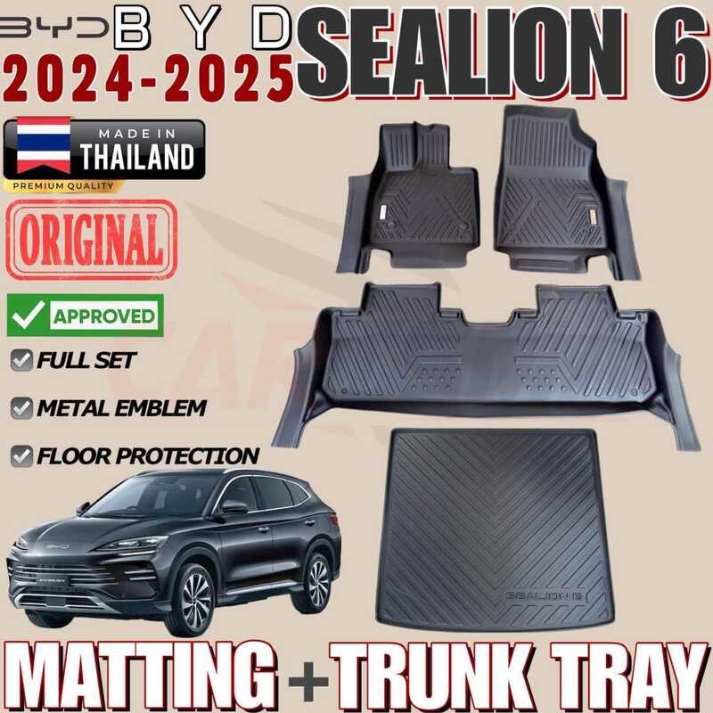 BYD SEALION 6 VERSION 3 PREMIUM DEEP DISH MATTING AND TRUNK TRAY ...
