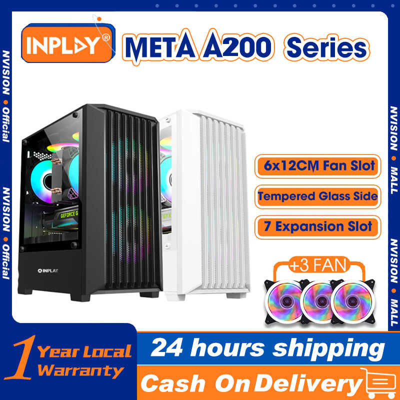 PC Case Inplay Meta A200 Gaming Computer Mid-Tower M-Atx Desktop With ...
