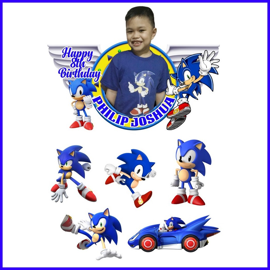Sonic Theme Cake Topper | Shopee Philippines