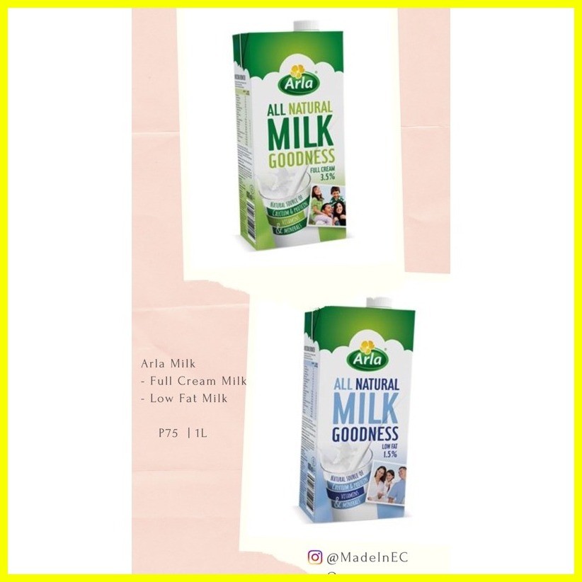 Arla Milk Full Cream | Low Fat | Shopee Philippines