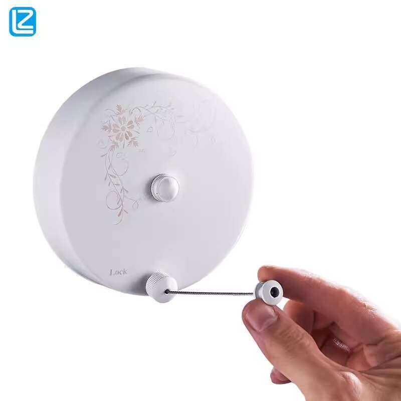 No-Drill Stainless Indoor Bathroom Clothesline Steel Wire Invisible ...