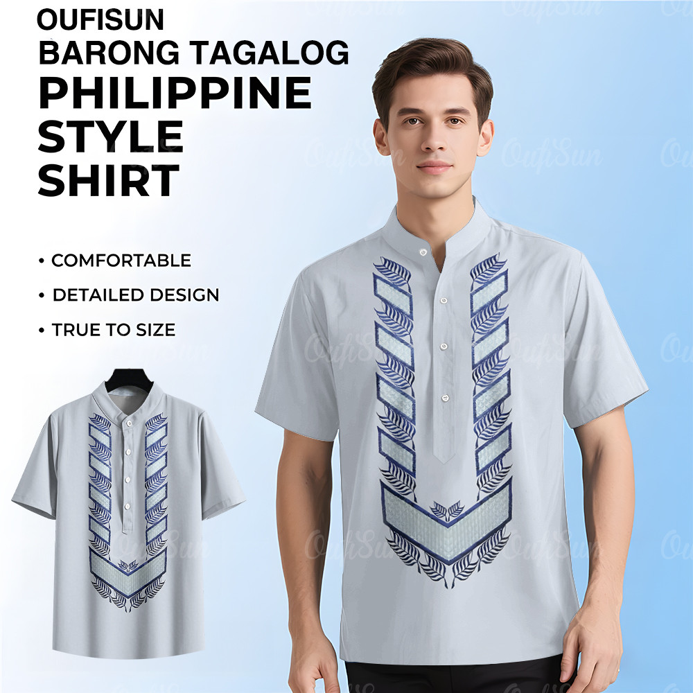 2025 Philippine Barong Tagalog For Men Modern Ethnic Stripe Pattern ...