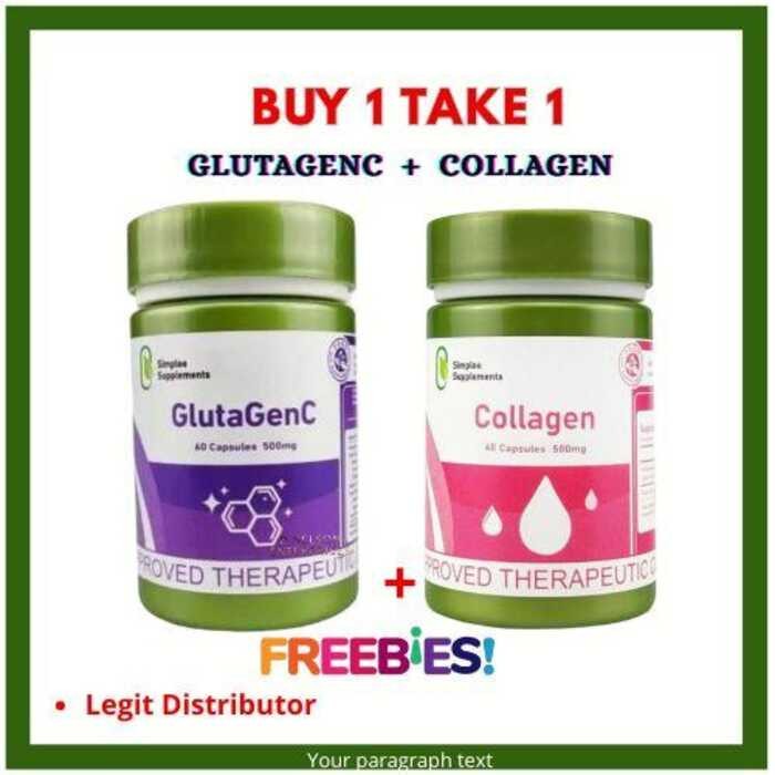 Simplee Glutagenc And Collagen Capsule Combo Edible Supplement ...