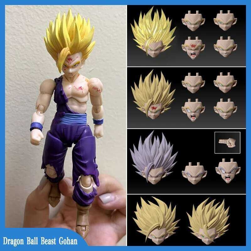 Dragon Ball Super Saiyan 2 Ssj2 Son Goku Beast Gohan Heads Accessories ...