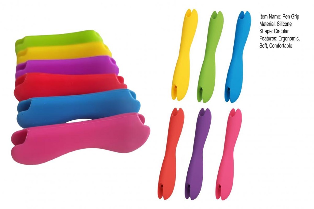 [SE] Pen Grip Holder Ergonomic Writing Aid Soft Silicone Pen Grips for ...