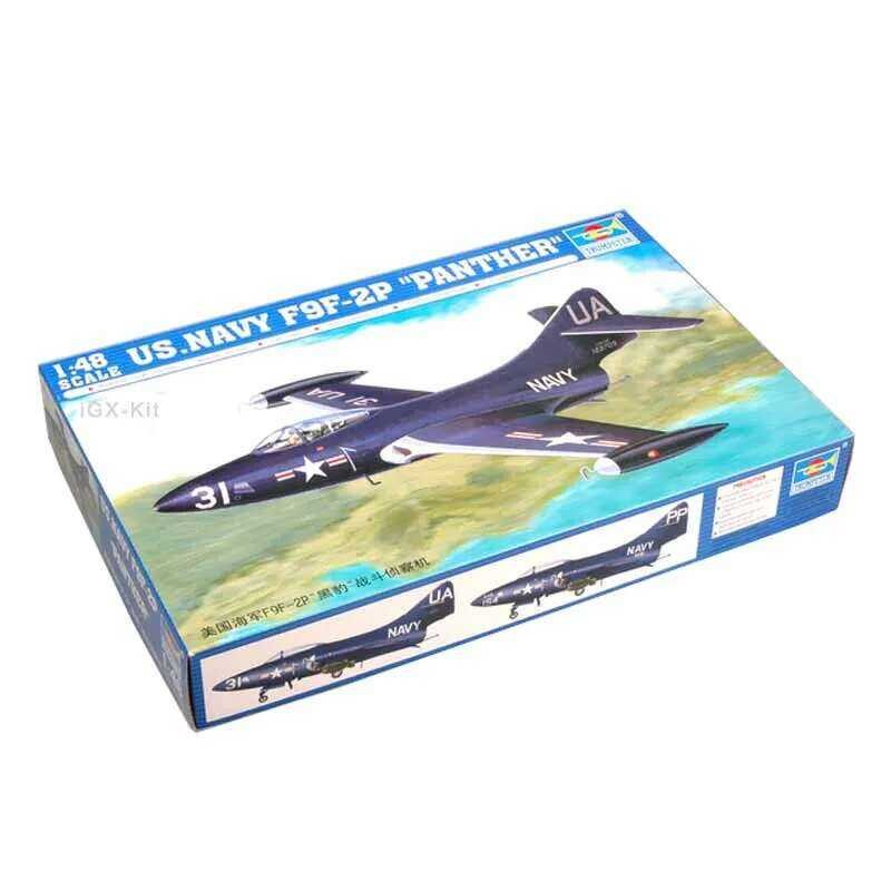 Trumpeter 1/48 02833 US Navy F9f F9f-2P Panther Fighter Combat Recon ...