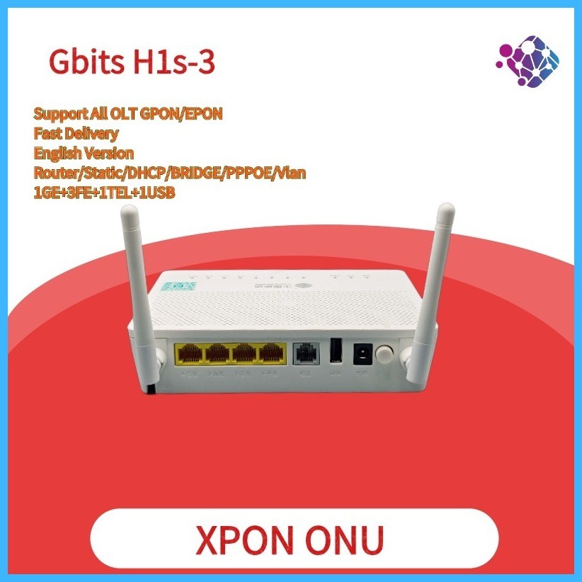 ۩ Used WIFI Modem Gbits H1s-3 XPON EPON GPON ONT OLT English Version ...