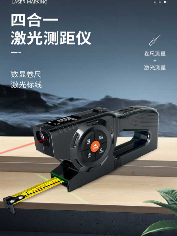 Construction Carpenter Digital Laser Rangefinder Laser Tape Measure 3 ...