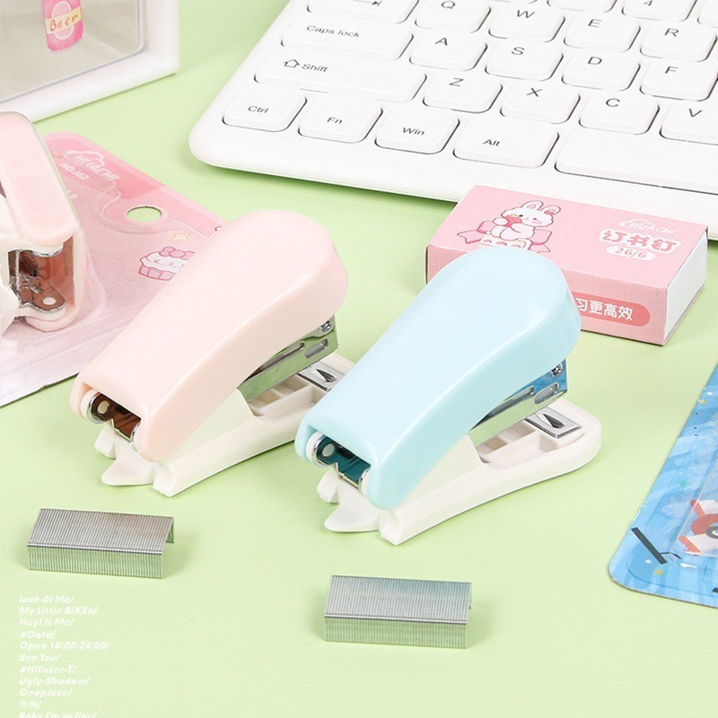 Portable Cute Mini Stapler Set With Remover Staples Wire School Pocket ...