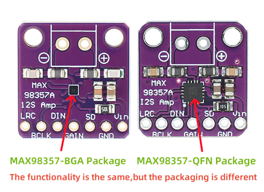Max98357 MAX98357 BGA I2S 3W Class Amplifier Breakout Interface Dac ...