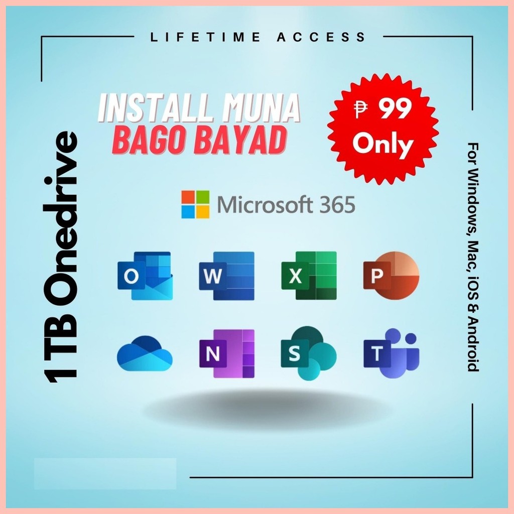 Microsoft office 365 LIFETIME For Mac & PC& Tablet & IOS &IPad ...