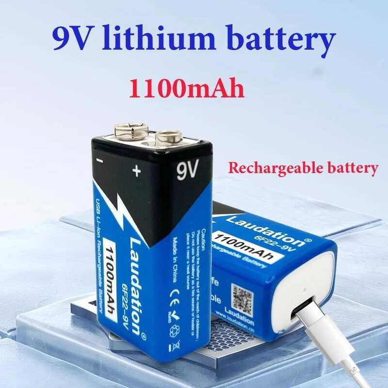 C NEW 3 9V 1100Mah Li-Ion Rechargeable Battery Micro USB Batteries ...