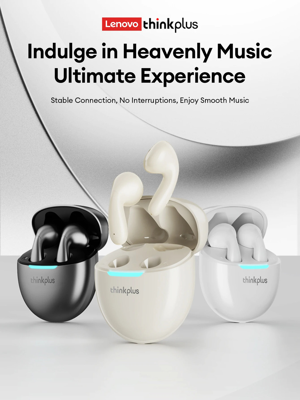 Lenovo Earbuds Thinkplus LP48 Bluetooth 5.4 Wireless Earphone Curve ...