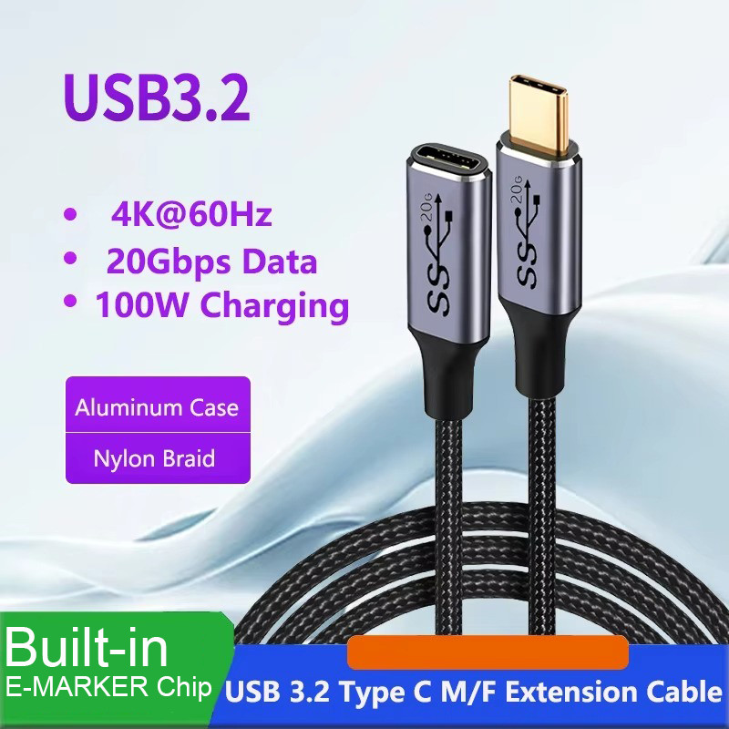 E-marker 4K@60Hz 20Gbps Data PD 100W 5A Fast Charging Video Audio ...