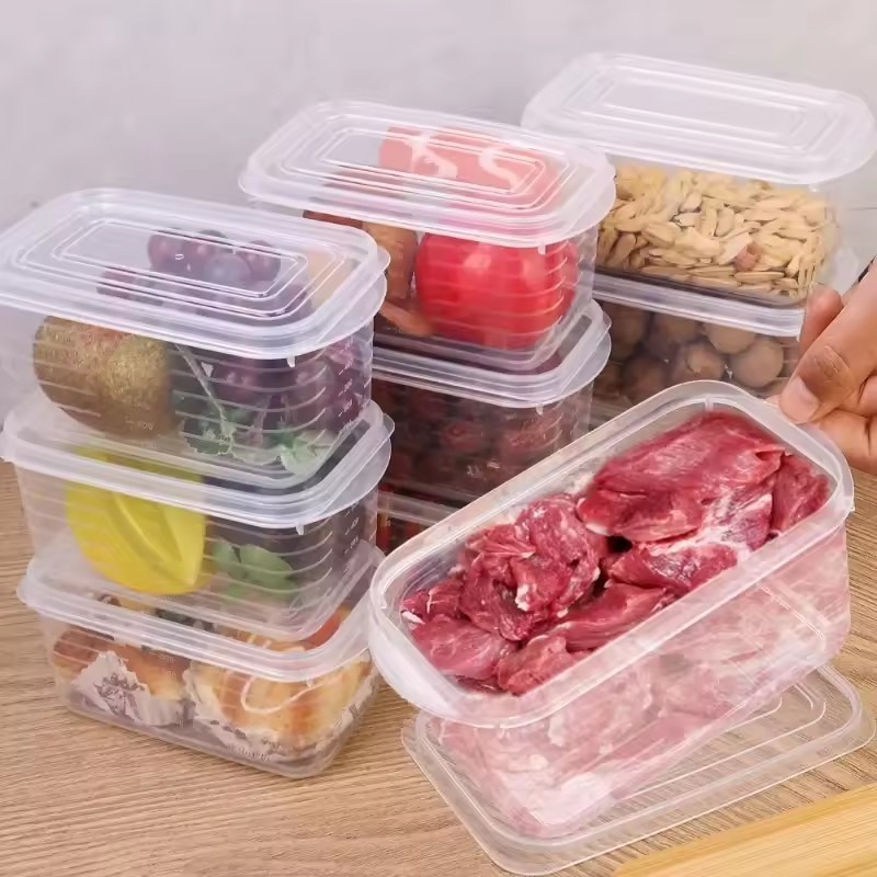 1/3/5Pcs 700ml Large Capacity Food Storage Boxes / Meat Vegetable Fresh ...
