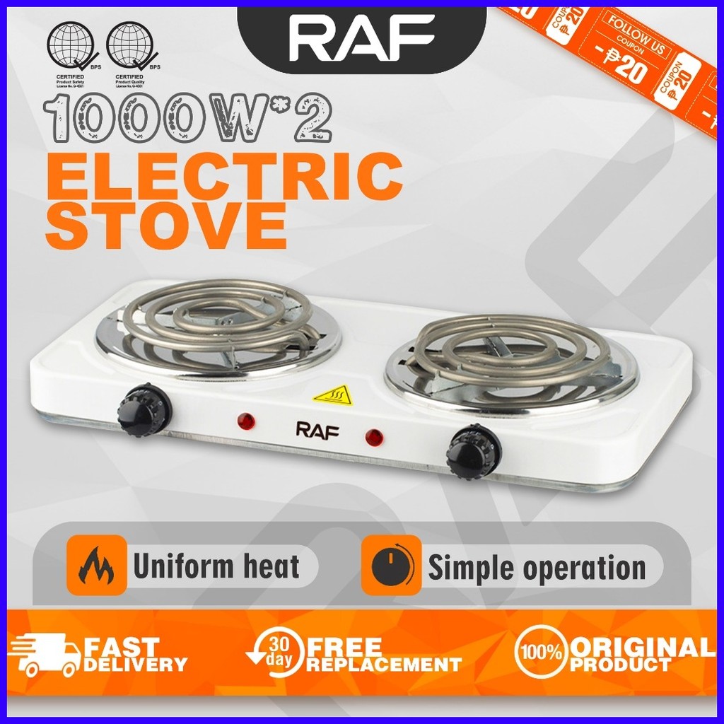 RAF Electric Stove Double Burner 2000W Hot Plate Electric Ceramic Stove Portable Infrared Cooker ...
