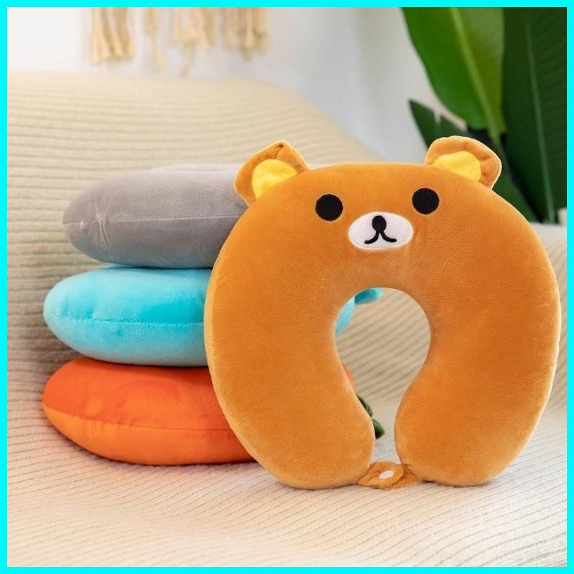 ☸ U-shaped neck pillow soft pillow memory sponge cartoon pillow nap ...