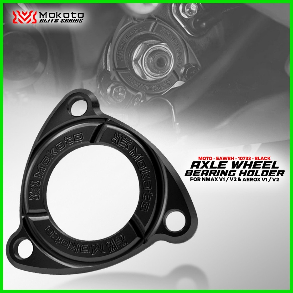 MOKOTO ELITE SERIES YAMAHA NMAX V1, V2 / AEROX V1, V2 CNC ARM AXLE WHEEL HUB BEARING HOLDER ...