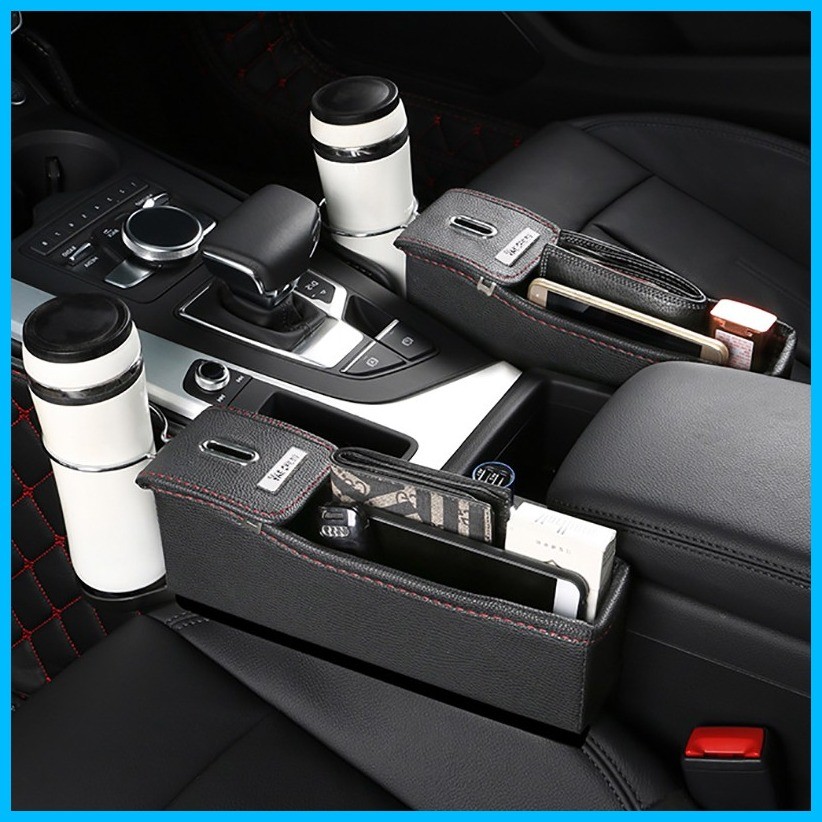 SuperAuto Car Seat Box Storage Car Seat Side Pocket Gap Slit Pocket ...