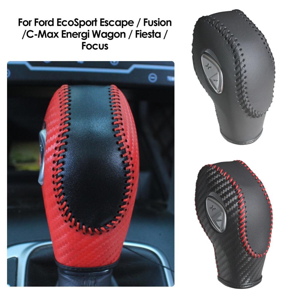 PU Car Carbon Fiber Gear Shift Knob Cover for Ford Focus EcoSport ...
