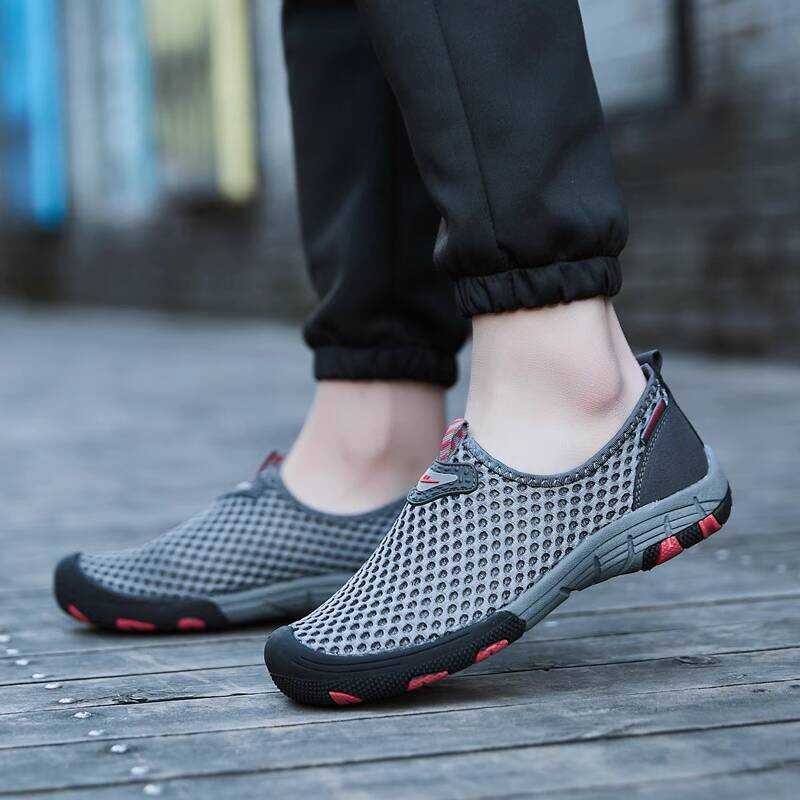 F Warrior Mesh Shoes For Men Summer Mesh Shoes Slip-On Lazy Hiking ...