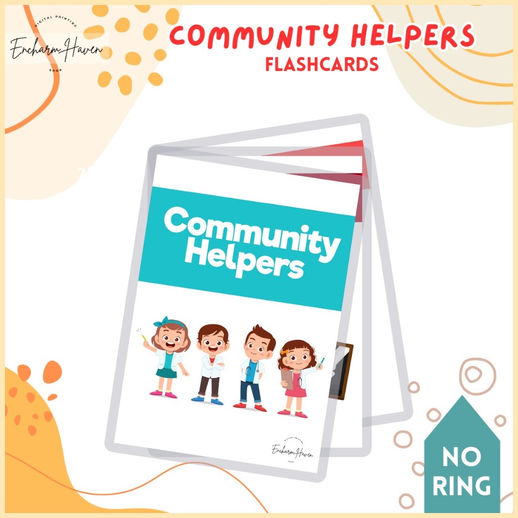♟ ♕ 'COMMUNITY HELPERS' Fully Laminated Educational Flashcards [21 pcs ...