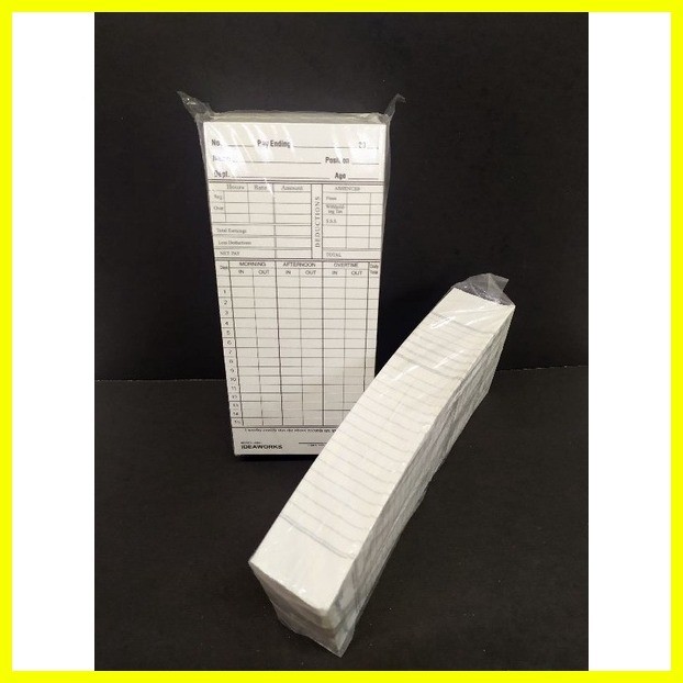 DTR Paper/DAILY TIME RECORD For Employees 100pcs./pack | Shopee Philippines