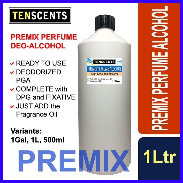 TENSCENTS 1 Liter PREMIX Complete Perfume Alcohol UNSCENTED Ready to ...