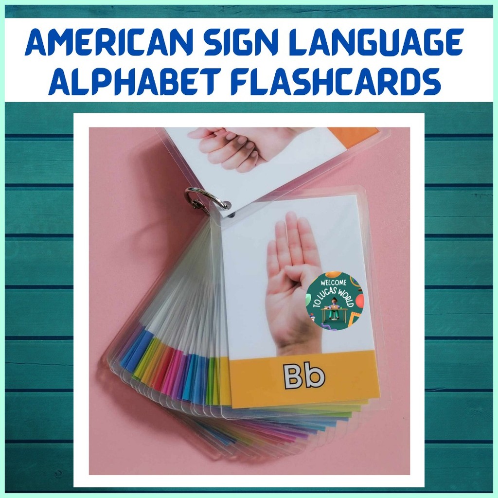 ASL NUMBERS and ALPHABET SIGN LANGUAGE FLASHCARDS, AMERICAN SIGN ...
