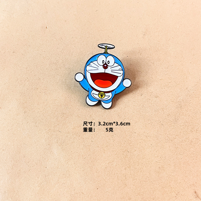Cartoon Doraemon Japanese Anime Metal Brooch Cute Book Cover Badge ...