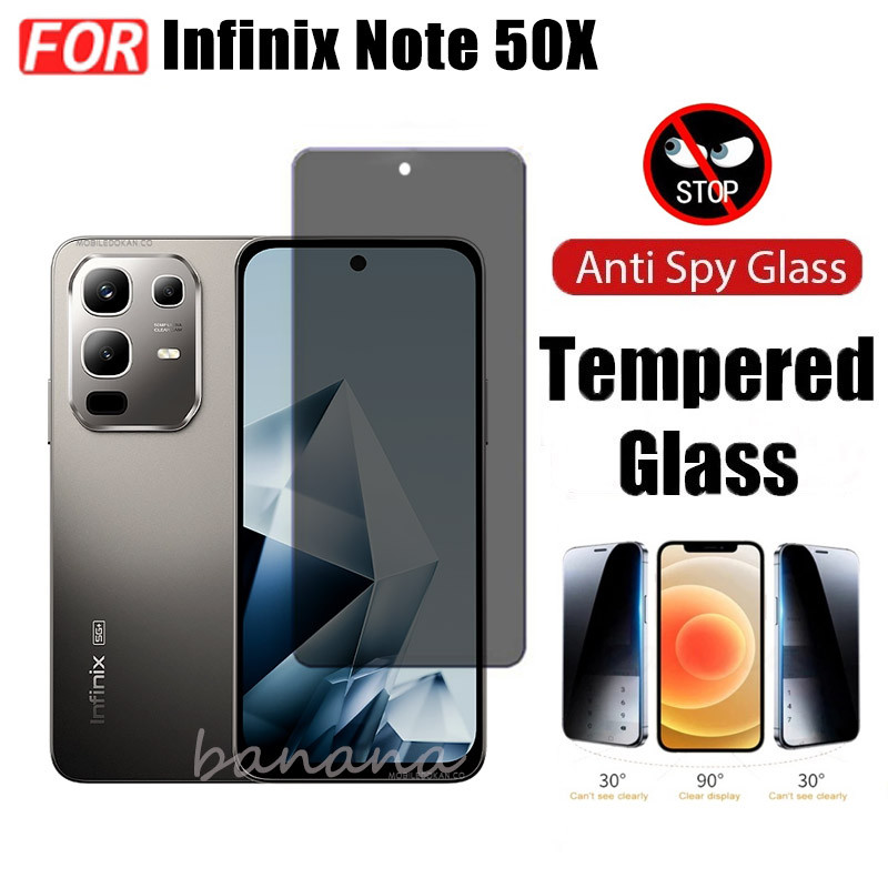 Infinix Note 50X Anti-Spy Tempered Glass for Infinix Note 50Pro+ Note ...