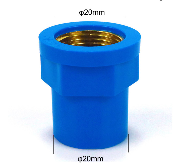1/2"PVC Fittings Female Threaded Coupling With Brass Threaded Coupling ...