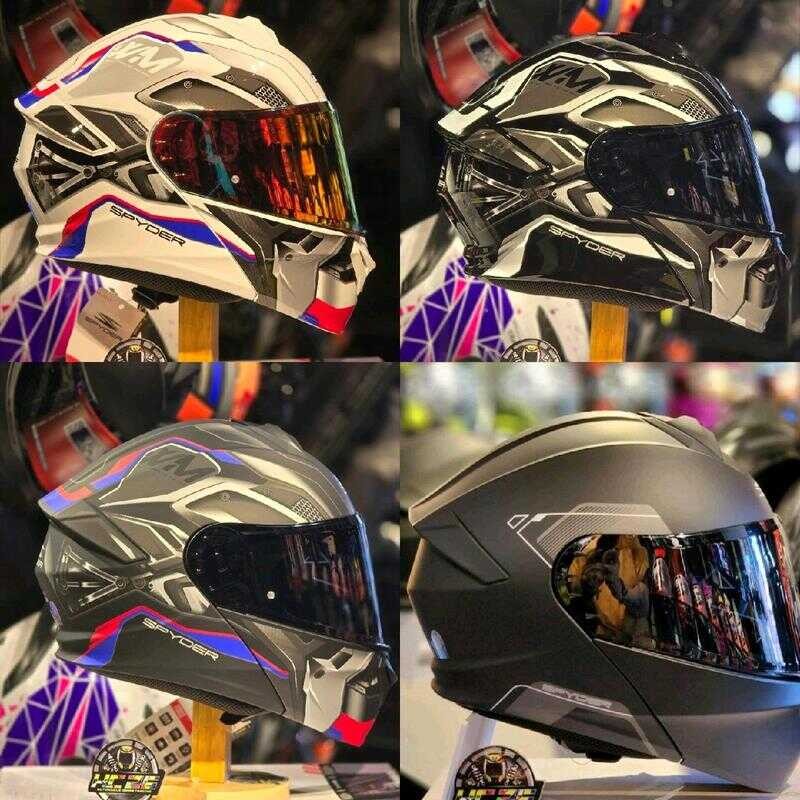 SPYDER FORCE V2 | MODULAR & DUAL VISOR HELMET INTERCOM READY | Shopee ...