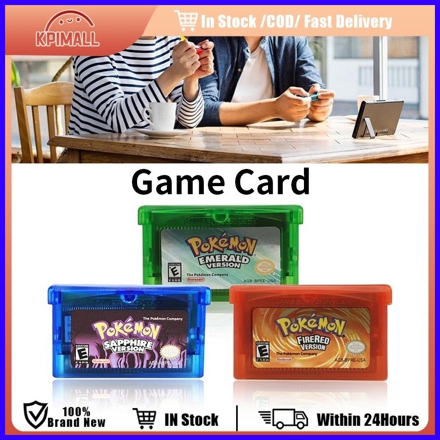 Pokemon Emerald / Fire Red / Sapphire Version Pokemon Game Card ...