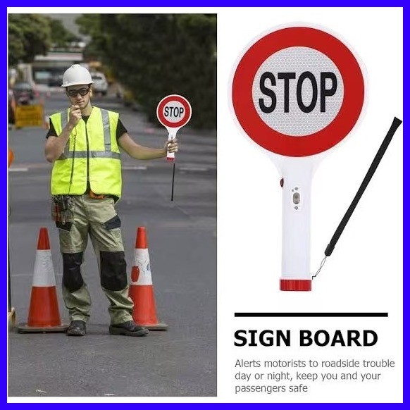Reflective Road Safety Stop and Go Signage handle type | Shopee Philippines