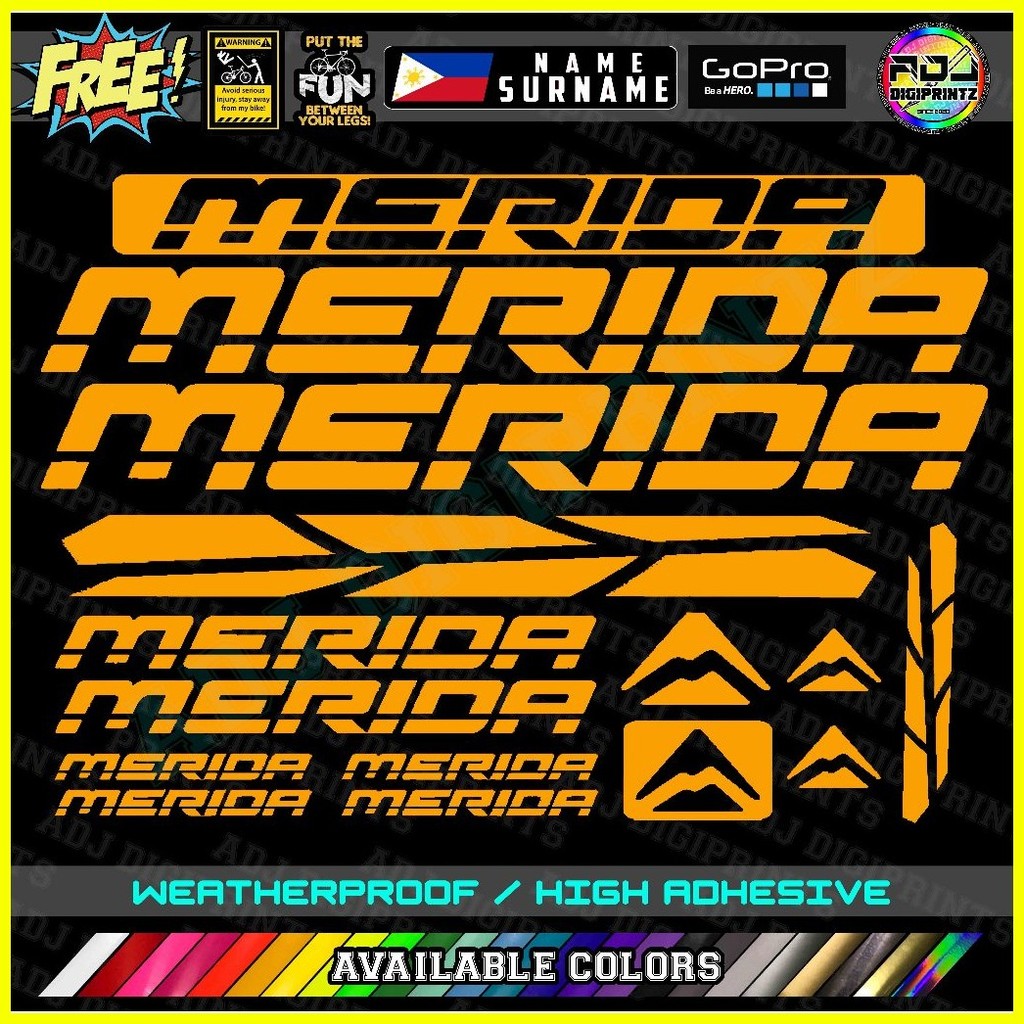 MERIDA MTB Frame Decals Sticker More Color | Shopee Philippines