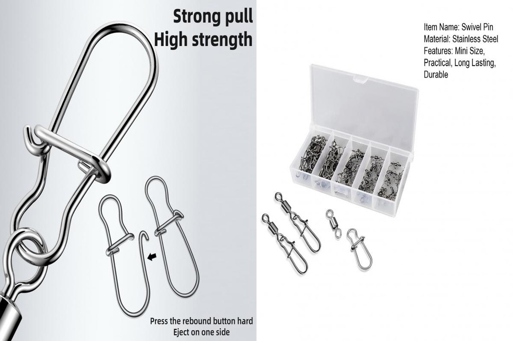 [AM] Flexible Rotation Bait Pin 360-degree Rotation Fishing Pin 360 ...