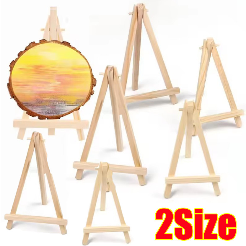 10Pcs Portable Wooden Triangle Stand with Dual Use | Foldable Art ...