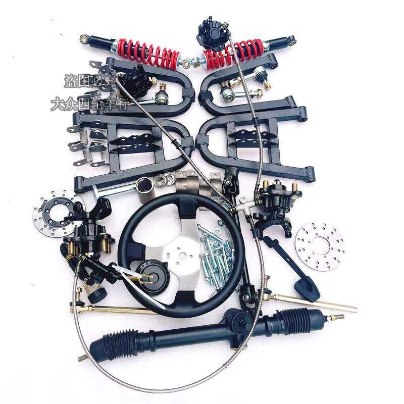 Modified Four-Wheel Electric Beach Go-Kart Front Axle Parts Square Tube ...