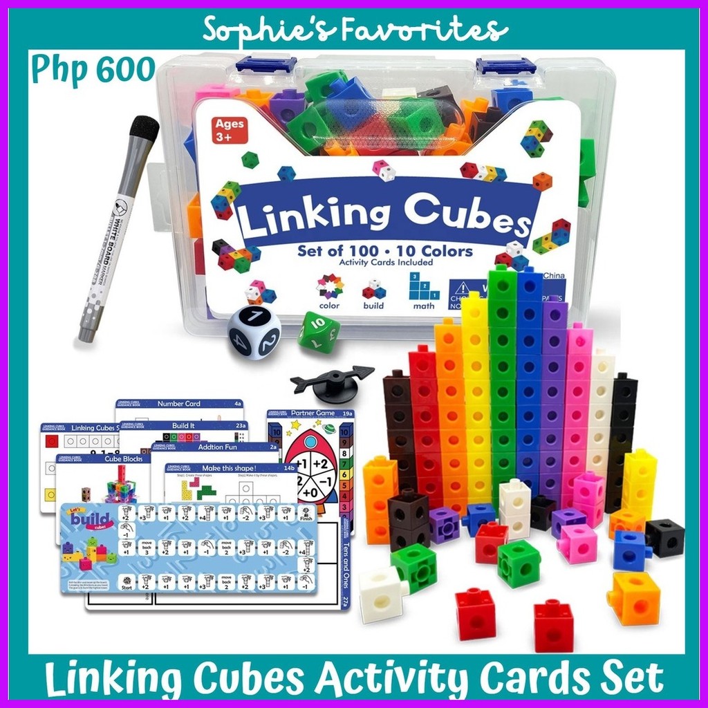 Linking Cubes with Activity Cards Set Numberblocks Math Link Cubes Snap ...