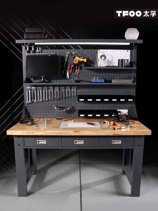 Taifu Solid Wood Horizontal Pull High Lamp Stand Workbench with Tool ...