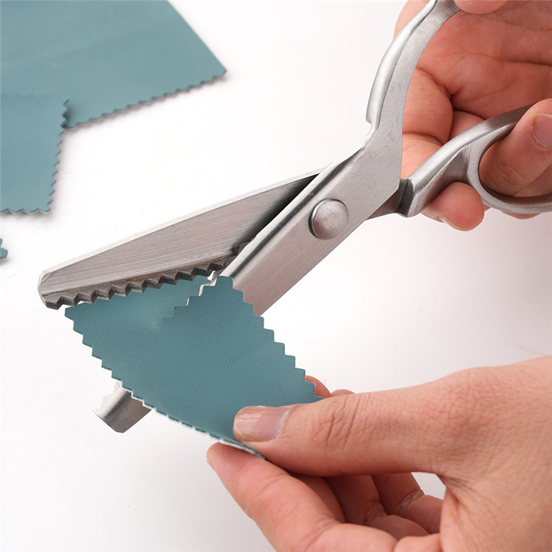 Stainless Steel Pinking Shears Chisel Pinking Sewing Zigzag Scissors ...