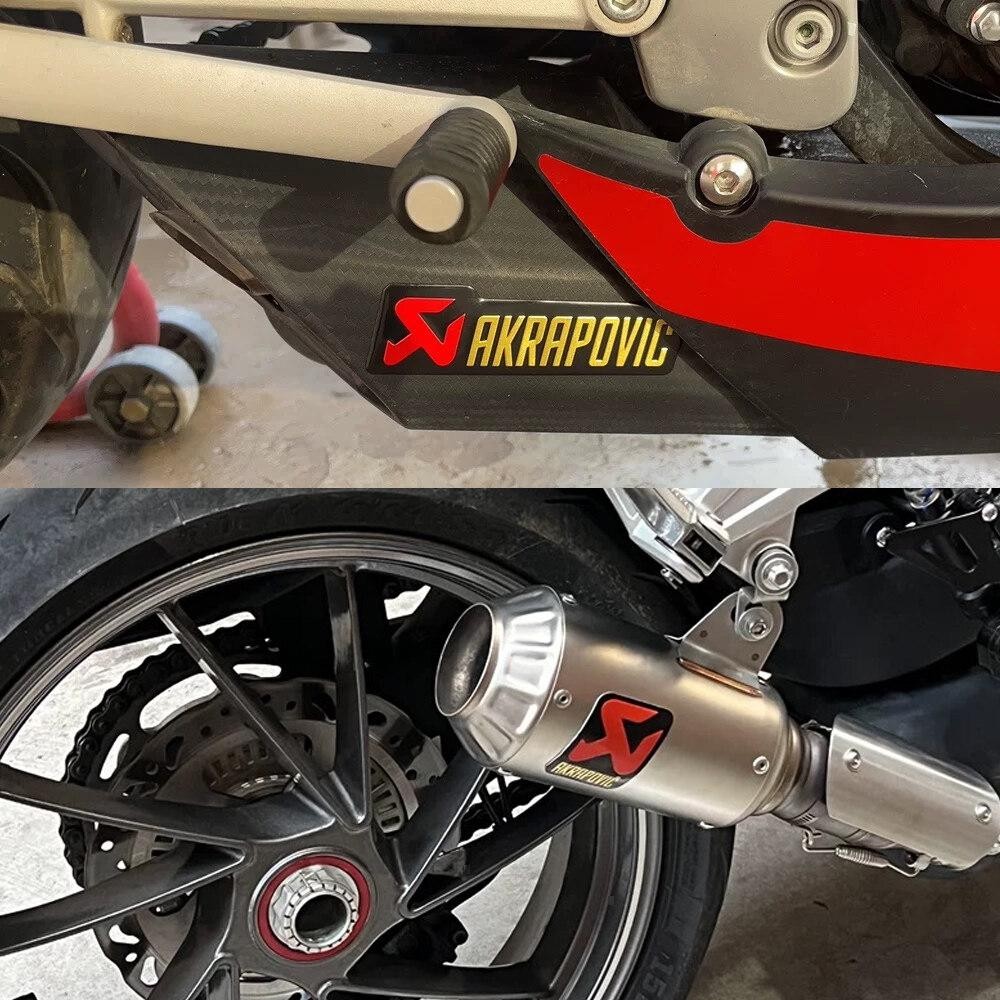 3D Aluminum Heat-resistant Motorcycle Exhaust Pipe Decal Sticker For ...