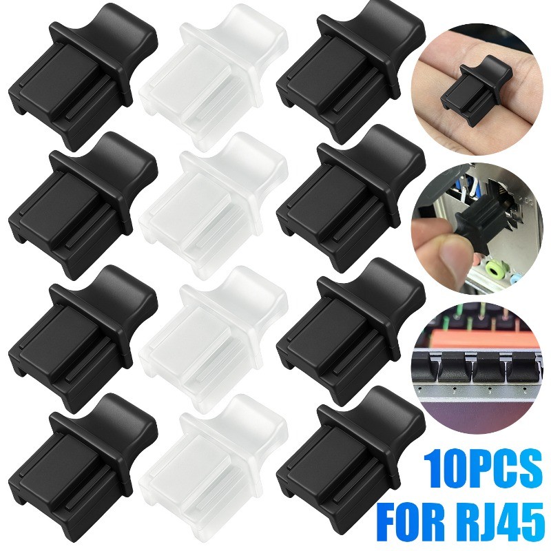 Silicone RJ45 Port Dust Protector | 10 PCs Flexible Ethernet Cover for ...