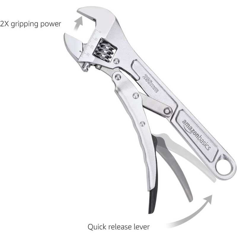 Basic Knowledge 10inch Locking Adjustable Wrench Carbon Steel CRV ...