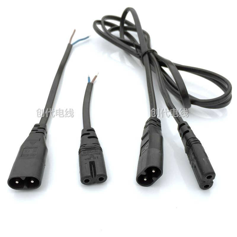 AC L-type 8-shaped Tail 2-core 0.75 Copper Hoe Eight-shaped Two-hole ...